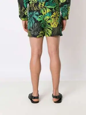 AMIR SLAMA Leaf Print Shorts