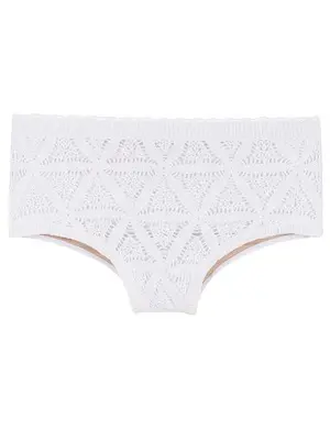 AMIR SLAMA Crochet Swim Briefs - White