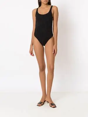 AMIR SLAMA Jacquard One-piece Swimsuit