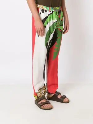 AMIR SLAMA Tropical Print Trousers