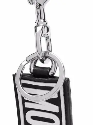 Moschino Logo Print Tag Keyring