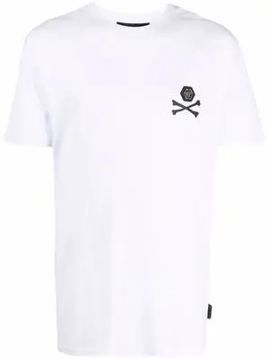 Philipp Plein Skeleton Print T-shirt - White