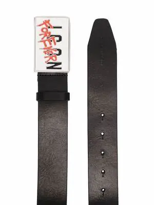 Dsquared2 Logo-plaque Leather Belt
