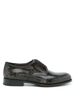 FERRAGAMO Gancini Print Derby Shoes