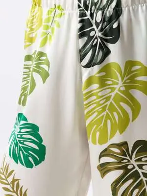 AMIR SLAMA Palm Leaf Print Trousers