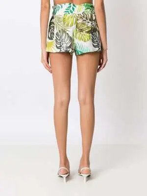AMIR SLAMA Palm Leaf Print Shorts