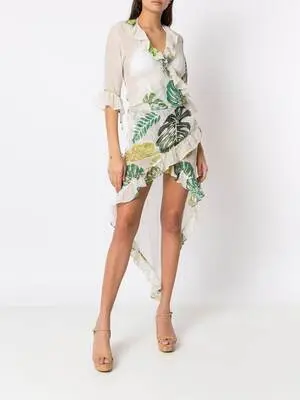 AMIR SLAMA Palm Leaf Print Blouse