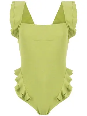 CLUBE BOSSA Ruffle-trimmed Swimsuit - Green