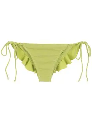 CLUBE BOSSA Ruffle-trimmed Bikini Bottom - Green