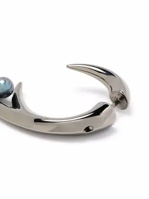 SHAUN LEANE Large Hook Pearl Earrings - Black