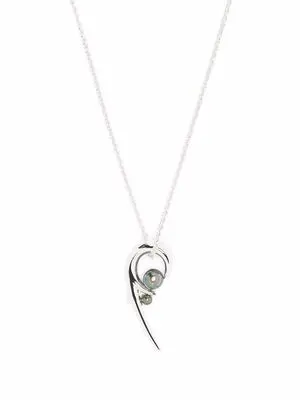 SHAUN LEANE Hook Pearl Pendant Necklace - Silver