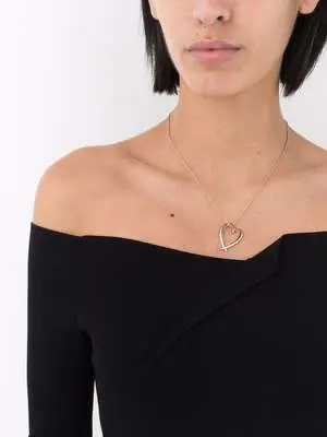 SHAUN LEANE Hook Heart Pendant Necklace - Pink