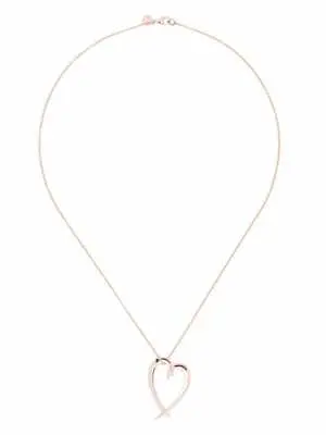 SHAUN LEANE Hook Heart Pendant Necklace - Pink