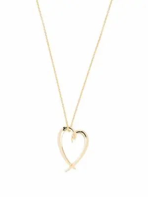 SHAUN LEANE Hook Heart Pendant Necklace - Gold