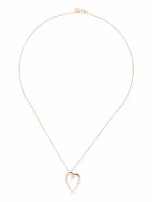 SHAUN LEANE Hook Diamond Heart Pendant Necklace