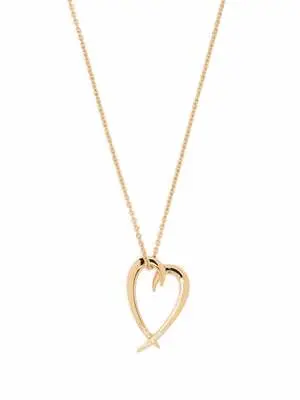 SHAUN LEANE Hook Heart Diamond Pendant Necklace - Gold