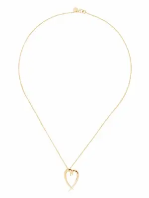 SHAUN LEANE Hook Heart Diamond Pendant Necklace - Gold