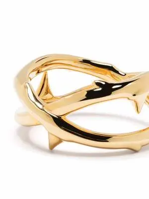SHAUN LEANE Rose Thorn Wide Band Ring - Gold