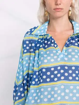 Marni Striped Polka Dot Print Dress