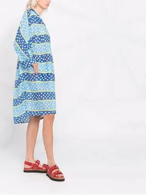 Marni Striped Polka Dot Print Dress
