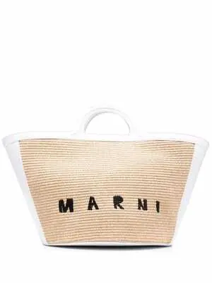 Marni Tropicalia Logo-embroidered Tote