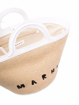 Marni Tropicalia Logo-embroidered Tote