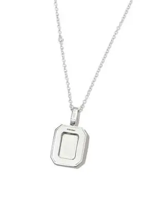 Shay 18k White Gold Diamond O-initial Necklace