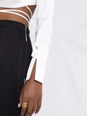 Patrizia Pepe Cropped Wraparound Shirt