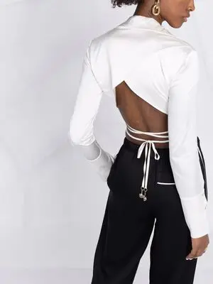 Patrizia Pepe Cropped Wraparound Shirt