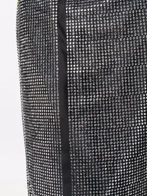 Prada Crystal-embellished Satin-trim Skirt