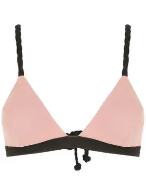 CLUBE BOSSA Contrast-trim Triangle Bikini Top - Pink