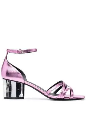 FERRAGAMO Mirrored-heel Sandals - Pink