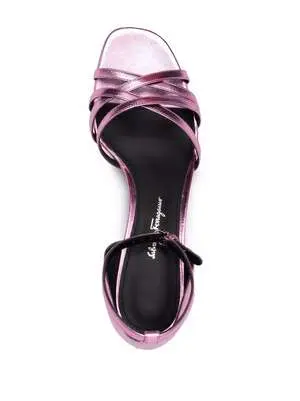 FERRAGAMO Mirrored-heel Sandals - Pink