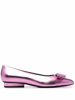 FERRAGAMO Viva Bow-detail Ballerina Shoes - Pink