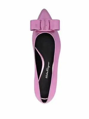 FERRAGAMO Viva Bow-detail Ballerina Shoes - Pink