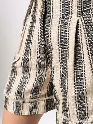 Balmain Striped Pique Shorts