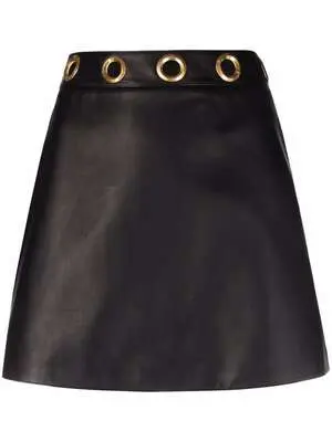 Etro Eyelet-detail Leather Mini Skirt