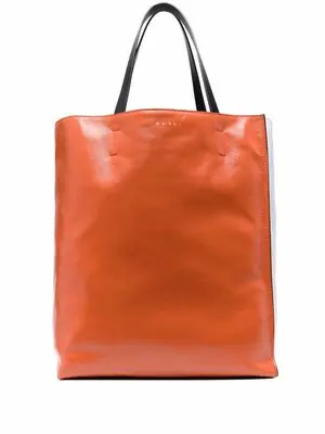 Marni Large Logo Print Tote Bag Blue