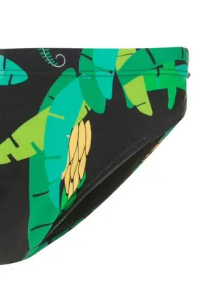 AMIR SLAMA Leaf-print Swimming Trunks