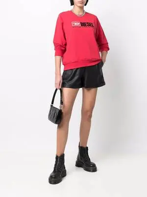 DIESEL® Embroidered Logo Crew Neck Sweatshirt