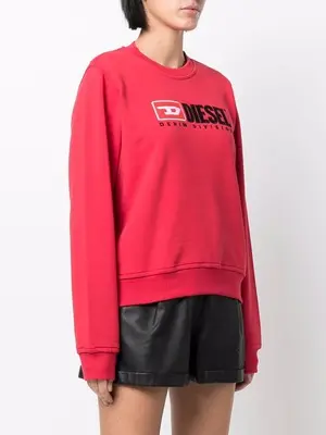 DIESEL® Embroidered Logo Crew Neck Sweatshirt