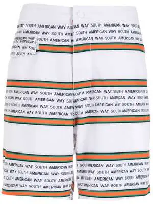 AMIR SLAMA Striped Swim Shorts - White