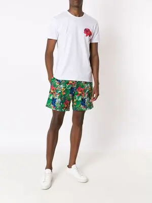 AMIR SLAMA Floral-print Crewneck T-shirt