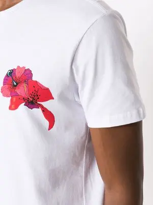 AMIR SLAMA Floral-print Crewneck T-shirt