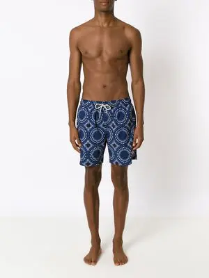AMIR SLAMA Abstract-print Drawstring Swim Shorts