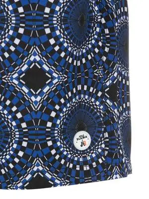 AMIR SLAMA Abstract-print Drawstring Swim Shorts