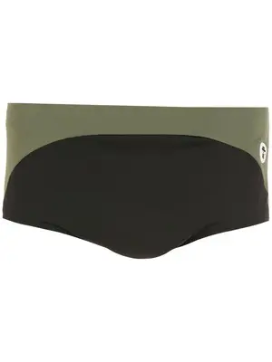 AMIR SLAMA Colourblock Swim Trunks - Black