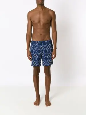 AMIR SLAMA Abstract-print Swim Shorts