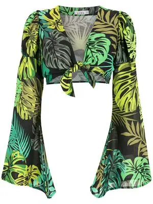 AMIR SLAMA Tropical Print Blouse