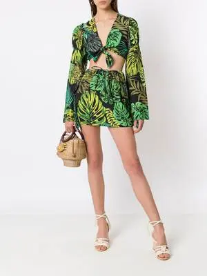 AMIR SLAMA Tropical Print Blouse